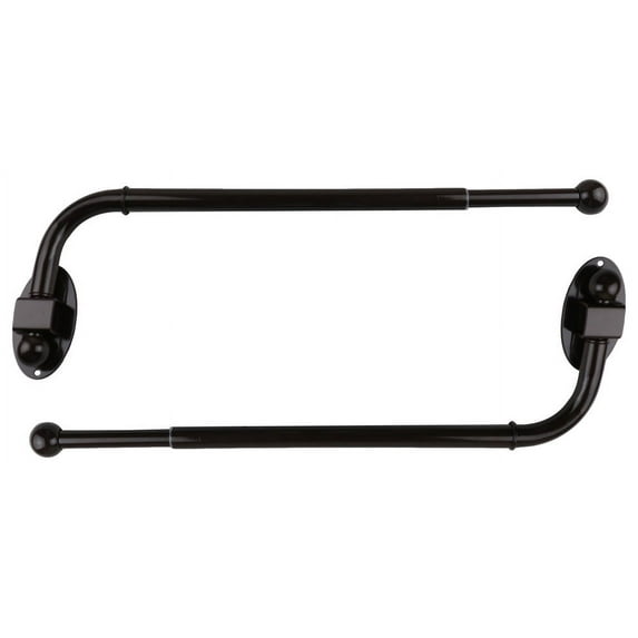 Urbanest Adjustable Swing Arm Curtain Rods, Extendable 14"-24", 3/4 ...