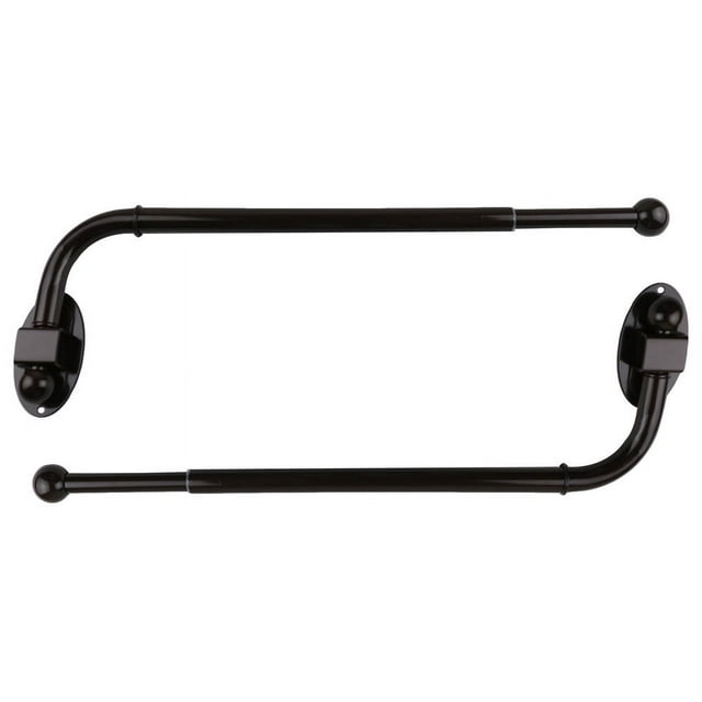 Urbanest Adjustable Swing Arm Curtain Rods, Extendable 14"-24", 3/4 ...