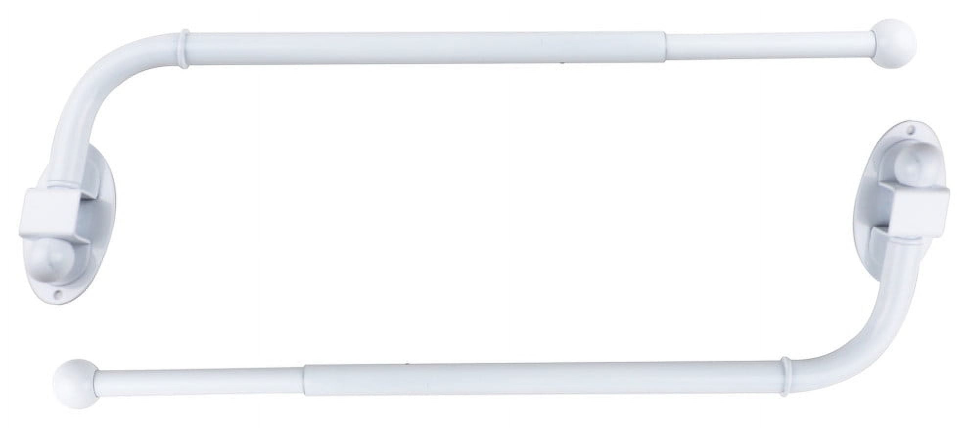 Urbanest Swing Arm Rods, 3/4", 14"-24", Glossy White, Set of 2 ...