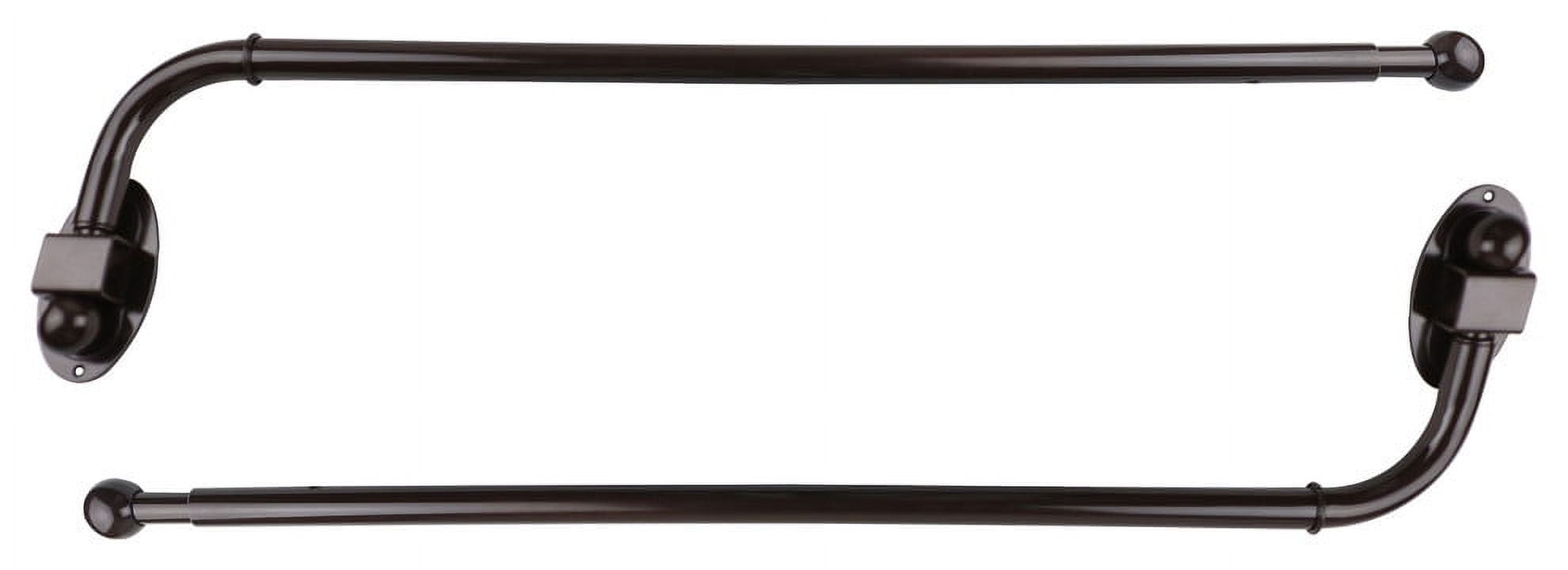 Urbanest Extendable Swing Arm Curtain Rods, 3/4", 24"-38", Swivel ...