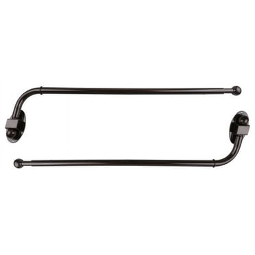 "Urbanest Set of 2, 14""-24"" Adjustable Swing Arm Curtain Rods, 3/4 ...