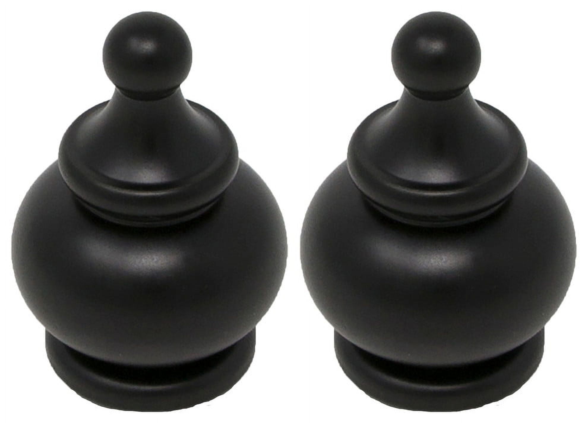 Urbanest Urbanest Set of 2 Crown Lamp Finial, 2", Black - Walmart.com