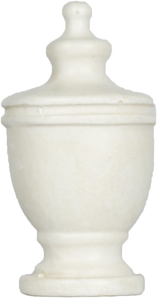 Urbanest Deluxe Urn Lamp Finial – 1-7/8 Inch Tall, Distressed White ...