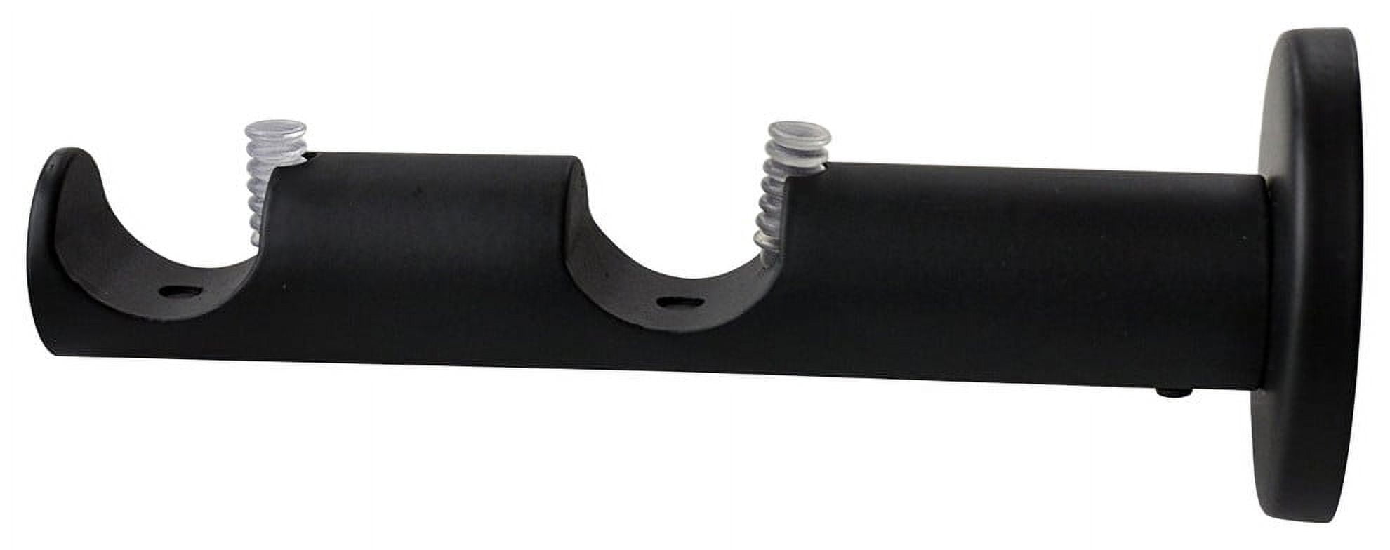 Urbanest Zinc Cast Double Rod Bracket 3/4" Rod, Black, Set of 2 ...