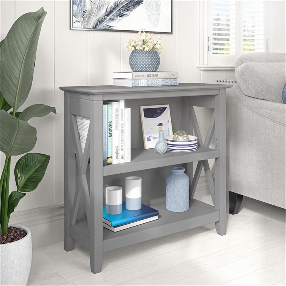 Urbanpro Small 2 Shelf Bookcase in Cape Cod Gray - Engineered Wood ...
