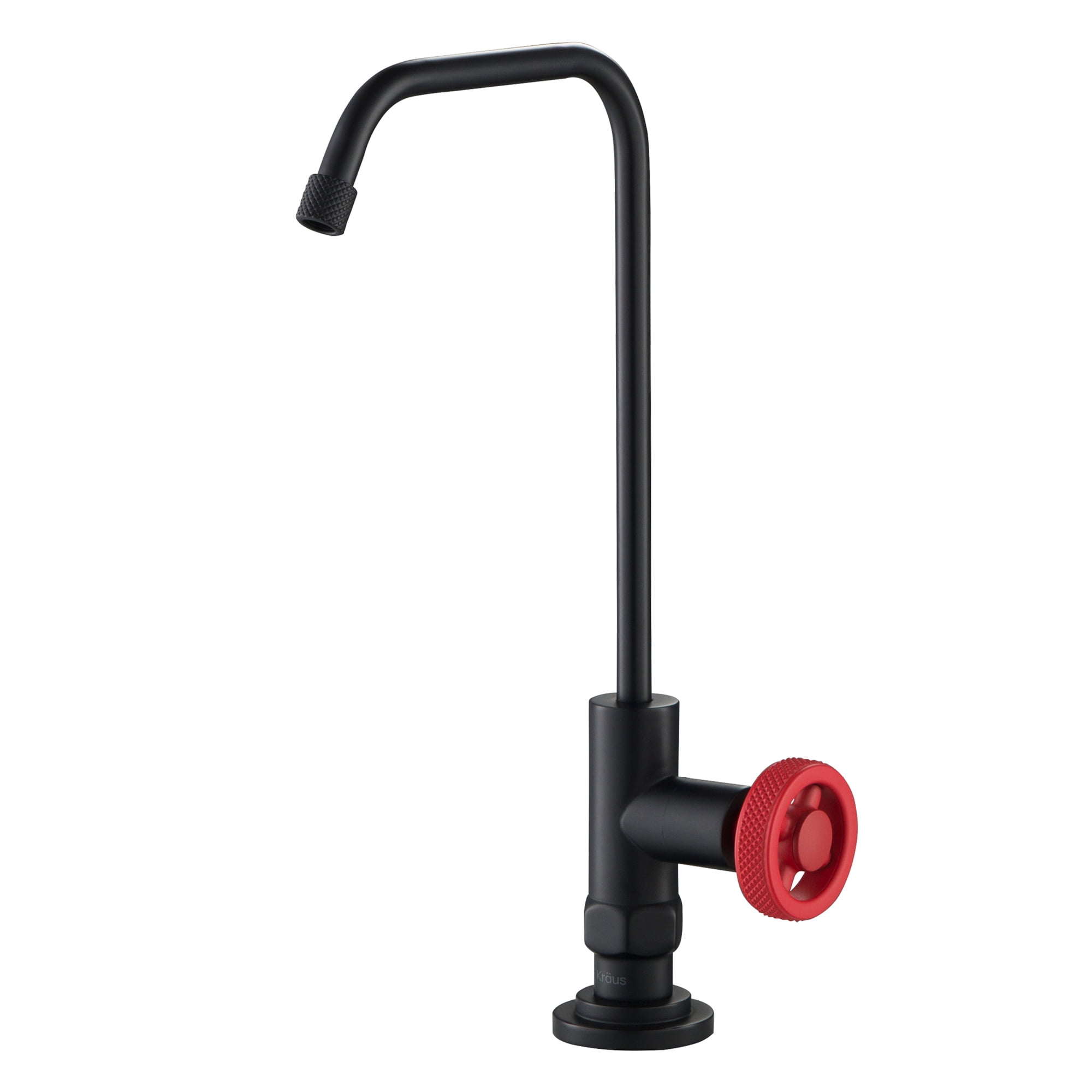 Urbix 100% Lead-Free Kitchen Water Filter Faucet in Matte Black/Red ...