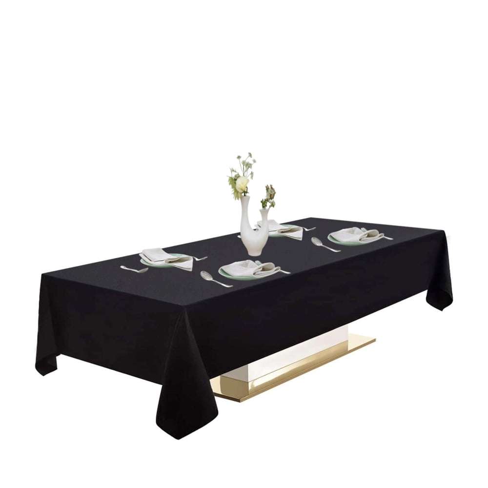 Urby 1pcs Black Rectangle Tablecloth Linen for Kitchen, Dining and ...