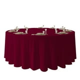 Urby 1pcs Burgundy Round Tablecloth Linen for Dining, Party and Events ...