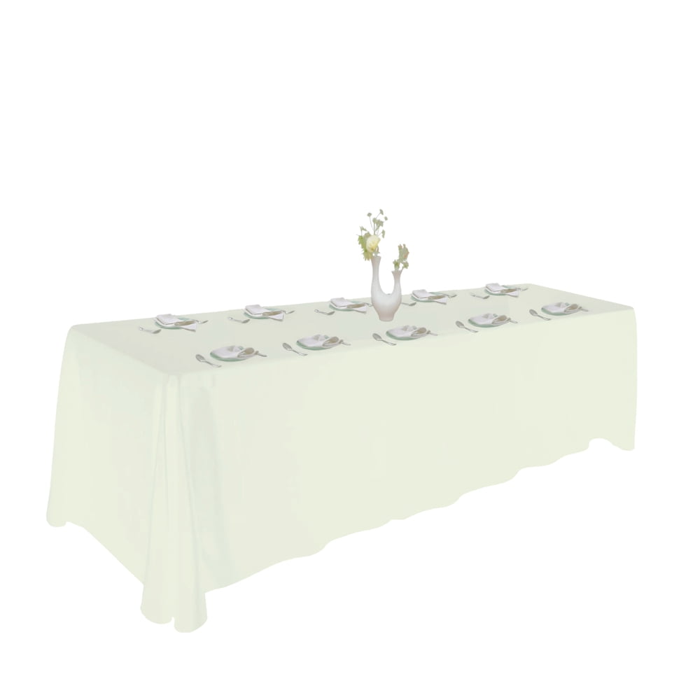 Urby 1pcs Ivory Extra Large Rectangle Tablecloth Linen for 8ft Folding ...