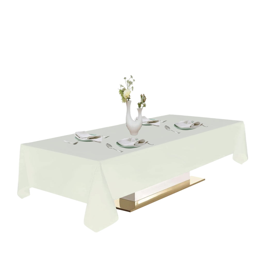 Urby 1pcs Ivory Rectangle Tablecloth Linen for Kitchen, Dining and ...
