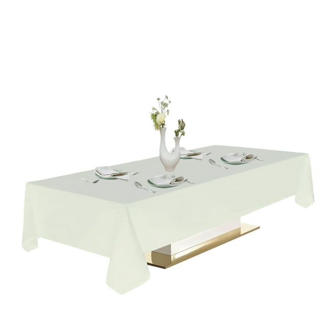 Urby 1pcs Ivory Rectangle Tablecloth Linen for Kitchen, Dining and ...
