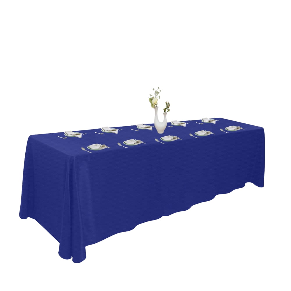 Urby 1pcs Royal Blue Extra Large Rectangle Tablecloth Linen for 8ft ...