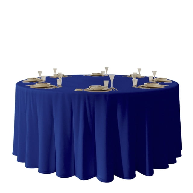 Urby 1pcs Royal Blue Round Tablecloth Linen for Dining, Party and ...