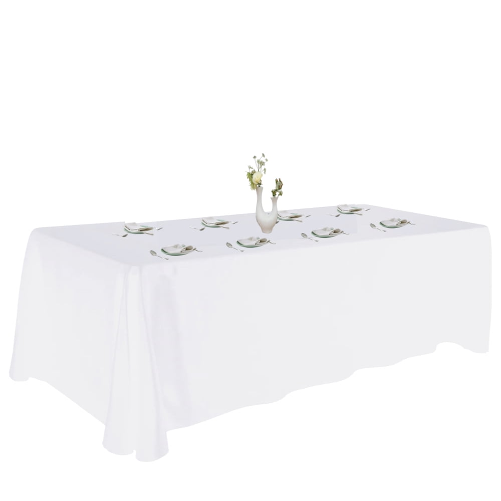 Urby 1pcs White Extra Large Rectangle Tablecloth Linen for 6ft Folding ...