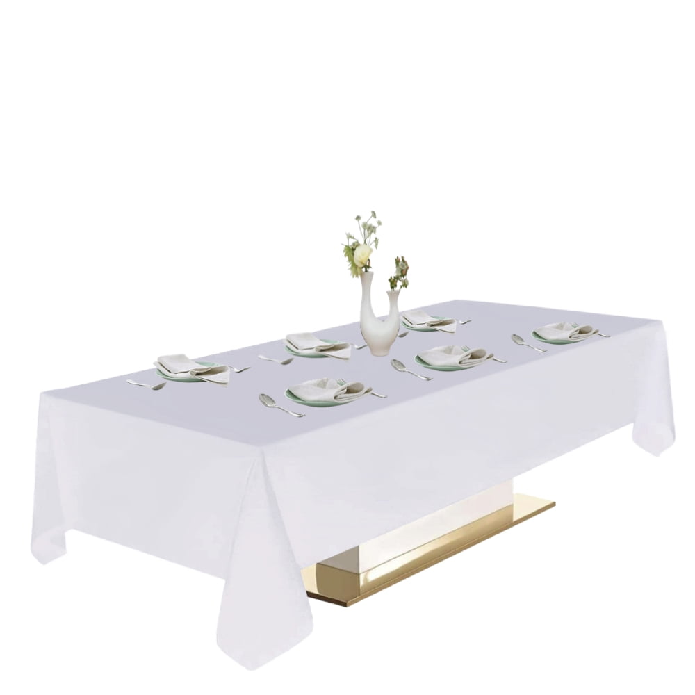 Urby 1pcs White Rectangle Tablecloth Linen for Dining, Party and Events ...