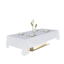 Gowinex Durable Rectangle White Tablecloth 60x102in, 180gsm Polyester ...