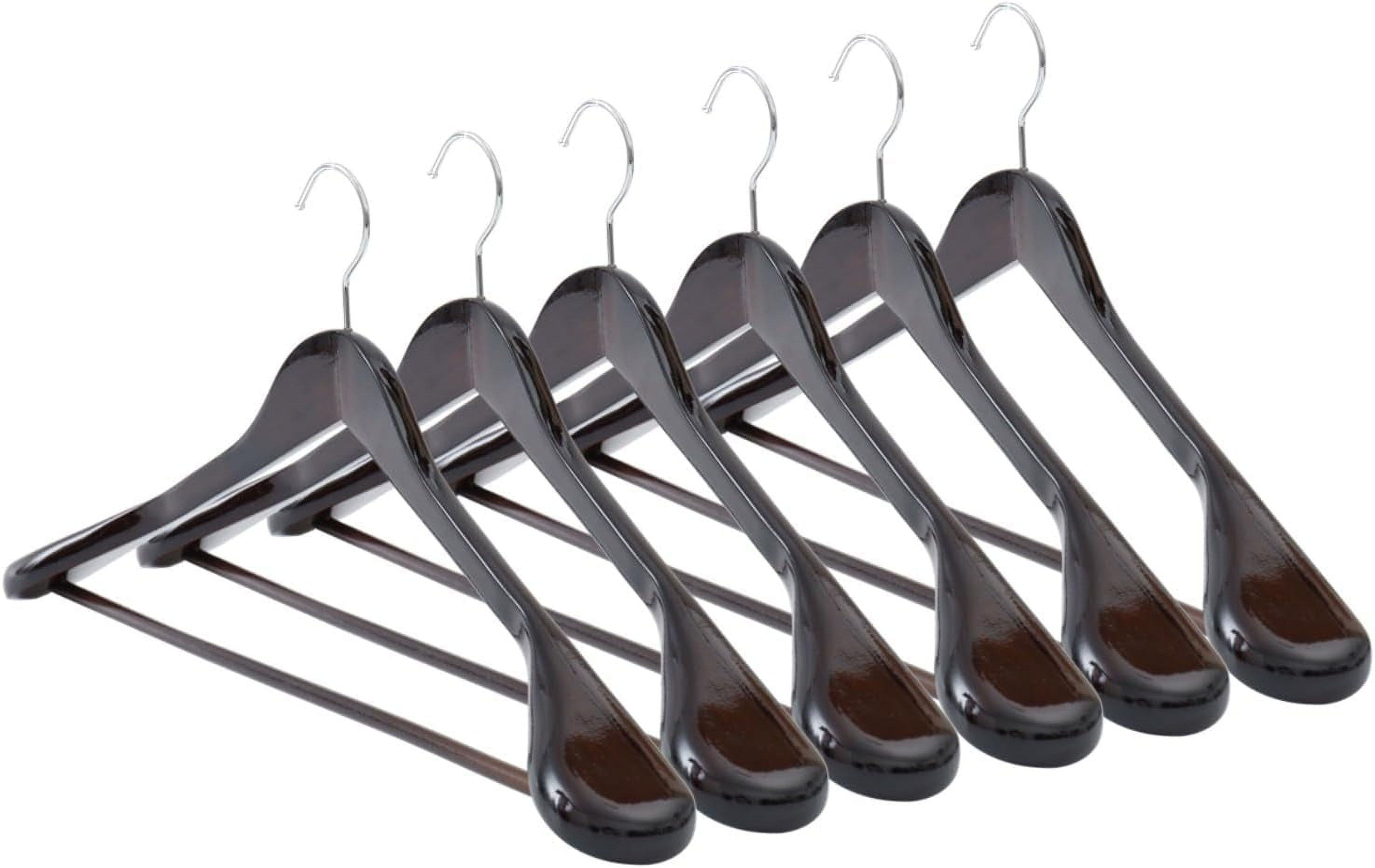 Urby 6pk 21 inch Wide Shoulder Wooden Hangers No Shoulder Bump, Easy-to ...