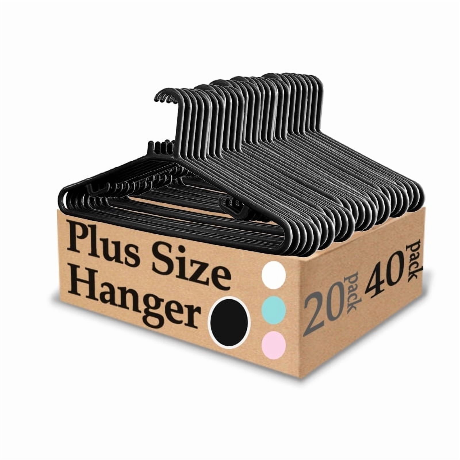 Urby Extra Wide Hangers for Plus Size Clothes, 19 Inch Plus Size ...