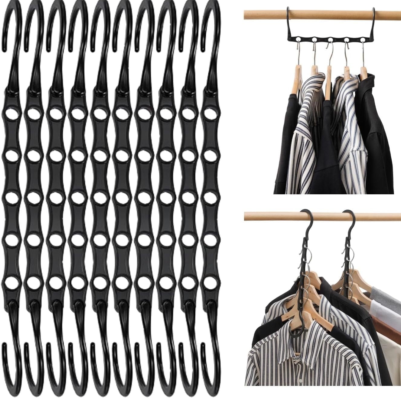 Urby Multi Hangers Space Saving for Clothes, Sturdy Stackable Hangers ...