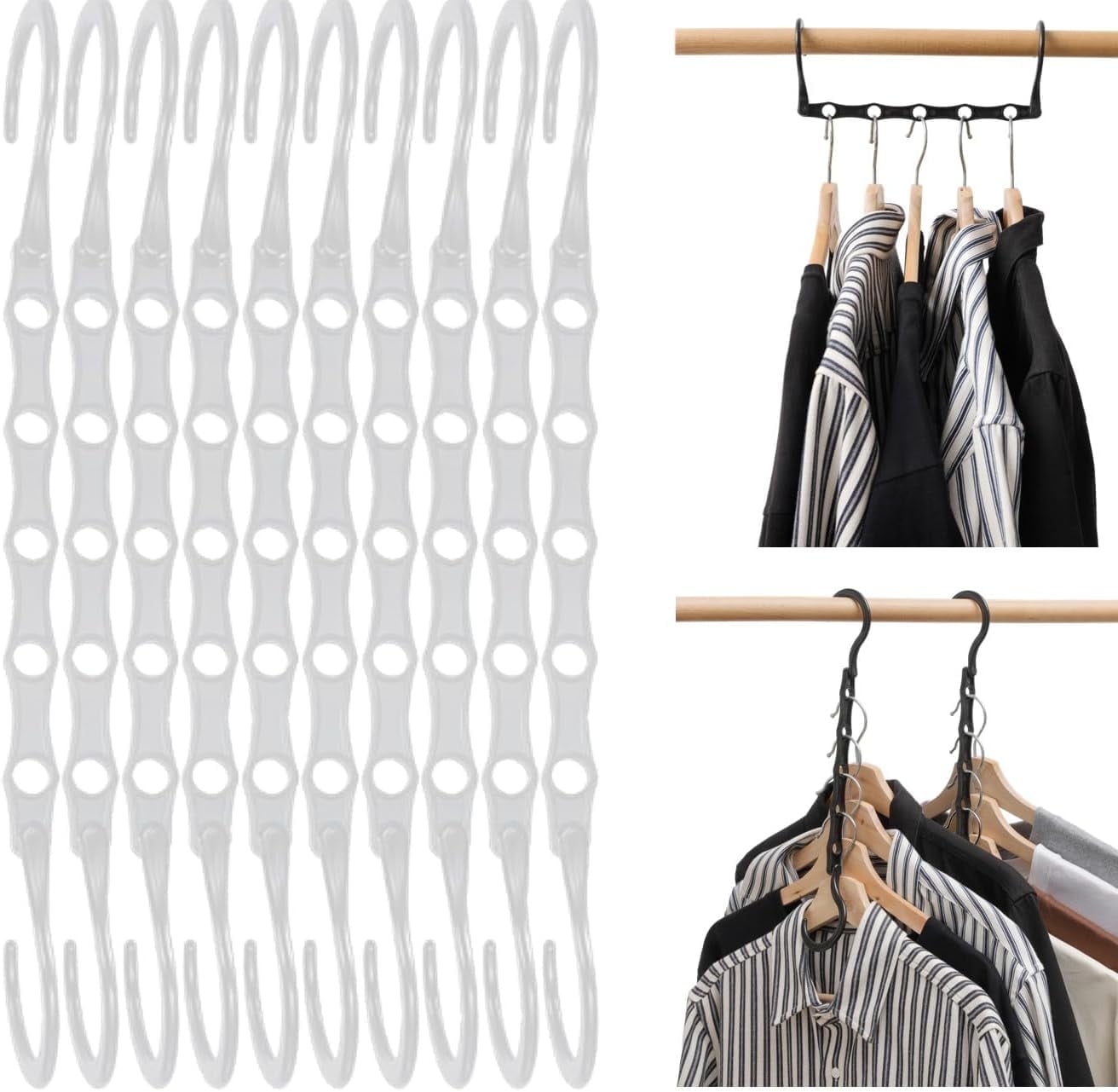Urby Multi Hangers Space Saving for Clothes, Sturdy Stackable Hangers ...