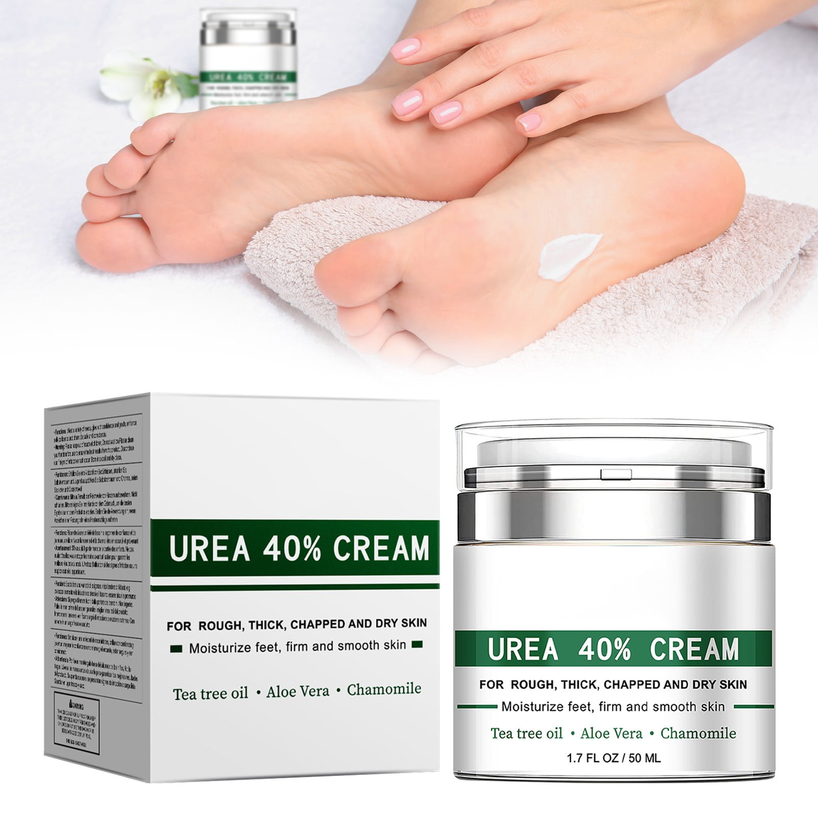 Urea 40% Foot Cream for Callus Removal & Cracked Heel Repair – Deep Moisturizing & Softening ...