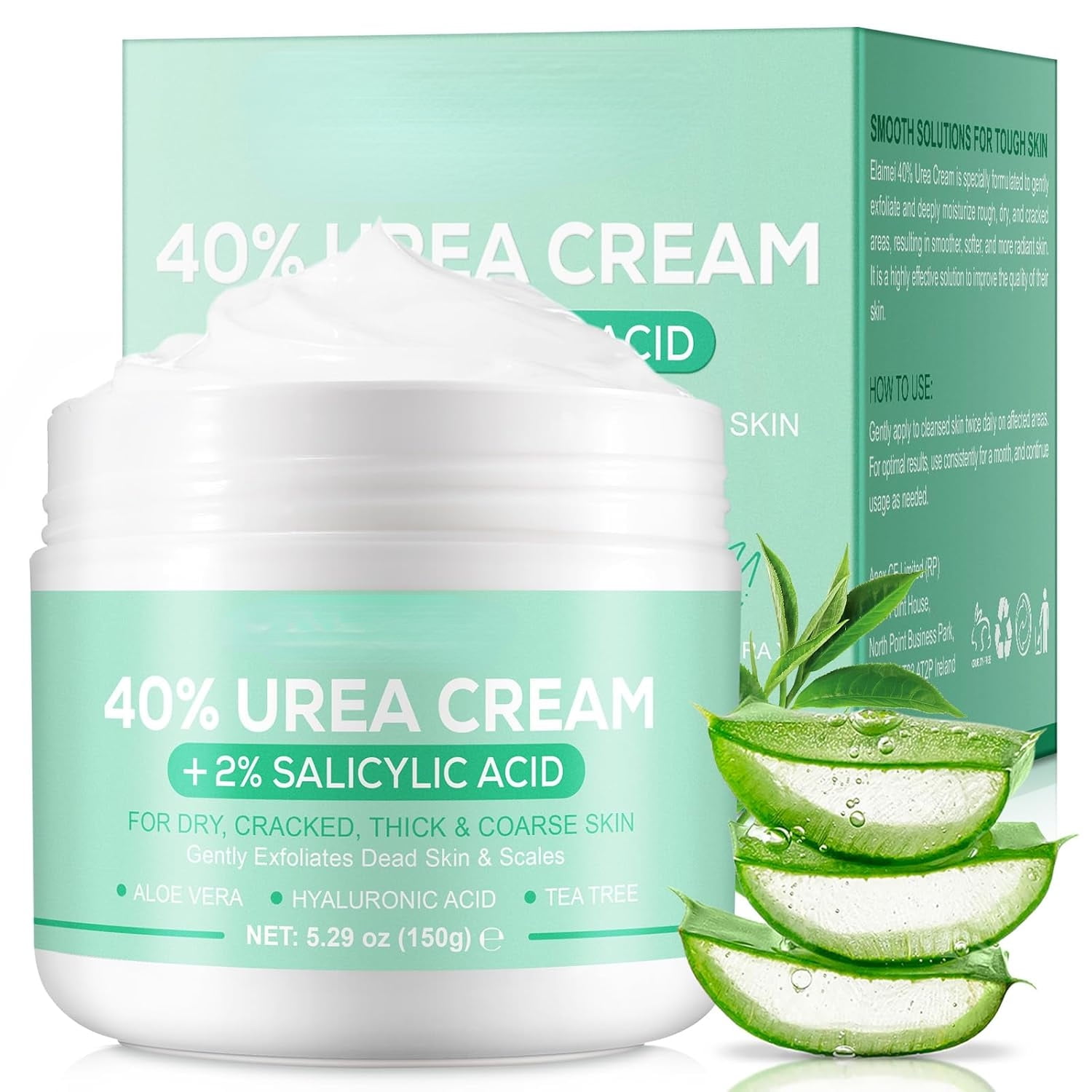 Urea Cream 40 Percent for Feet Maximum Strength,40% Urea Cream Plus 2% ...