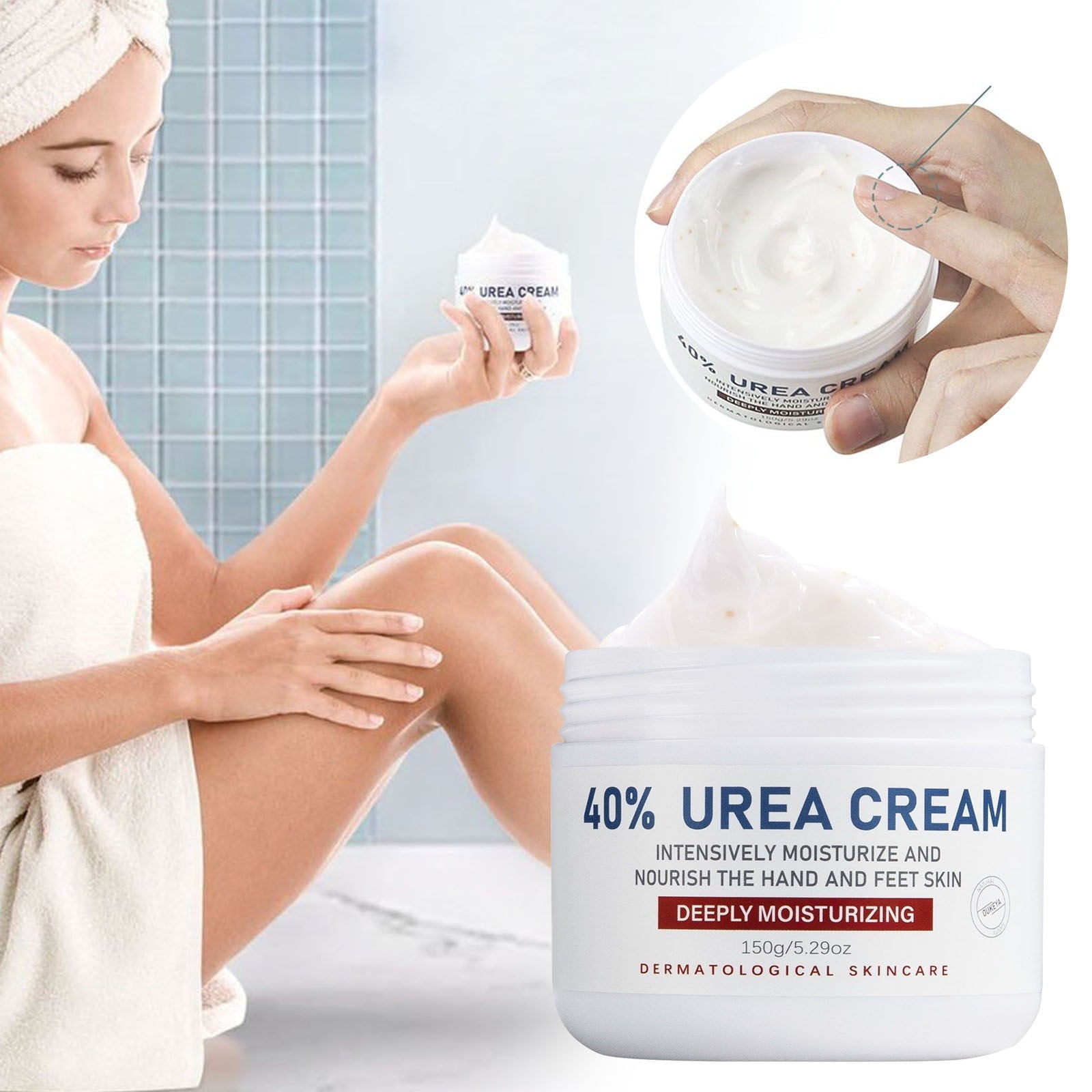 Urea Cream 40 Percent, Urea Foot & Hand Cream for Dry Cracked, 40 per Urea Lotion for Feet ...