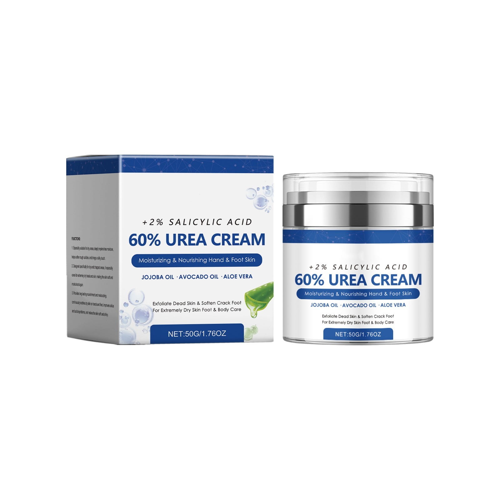 Urea Cream 60 Percent for Feet with 2% Salicylic Acid, Maximum Strength ...