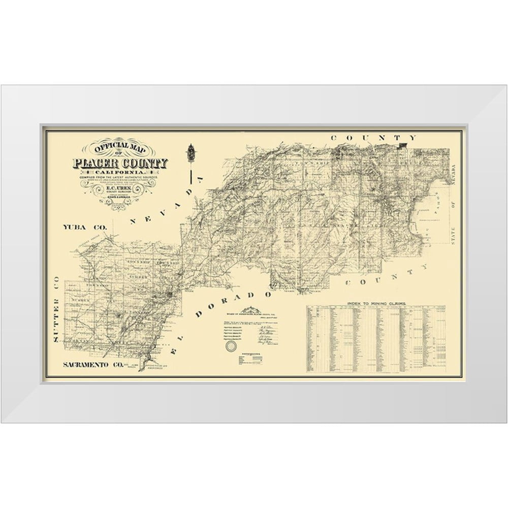 Uren 32x21 White Modern Wood Framed Museum Art Print Titled - Placer ...