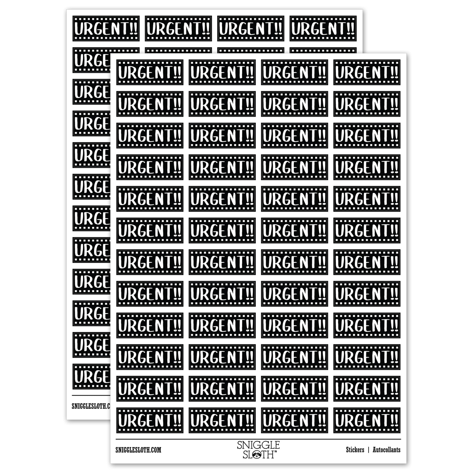 Urgent Squared Dot Lines Sticker Set - Black - Gloss Finish - 1.25 ...