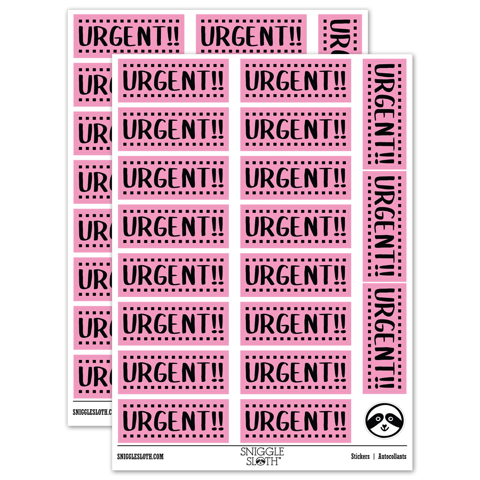 Urgent Squared Dot Lines Sticker Set - Light Pink - Matte Finish - 2.00 ...