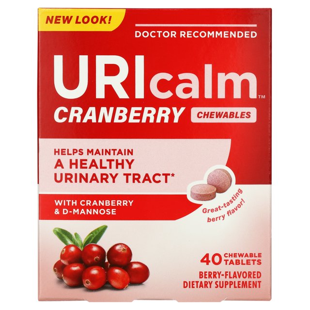 Uricalm Cranberry, Daily Dietary Supplement Chewable with D-Mannose ...