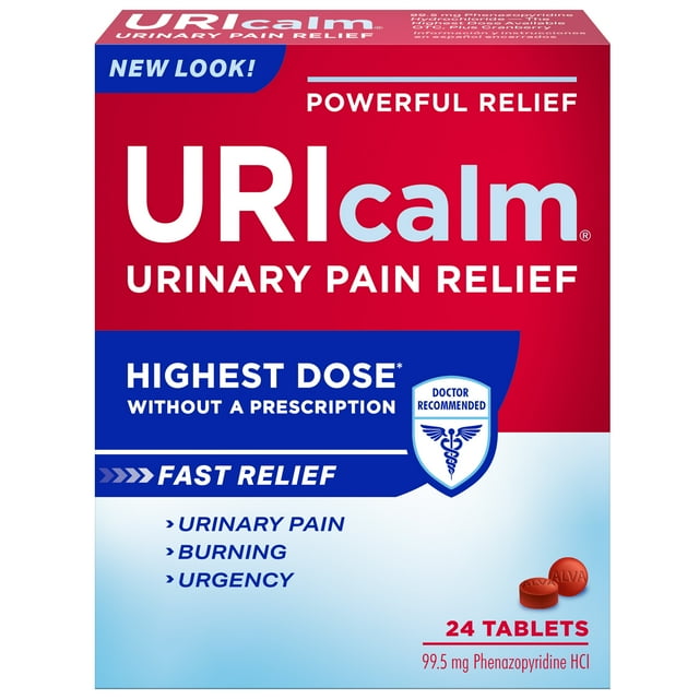 URIcalm Maximum Strength Urinary Pain Relief Tablets, 24 CT. - Walmart.com