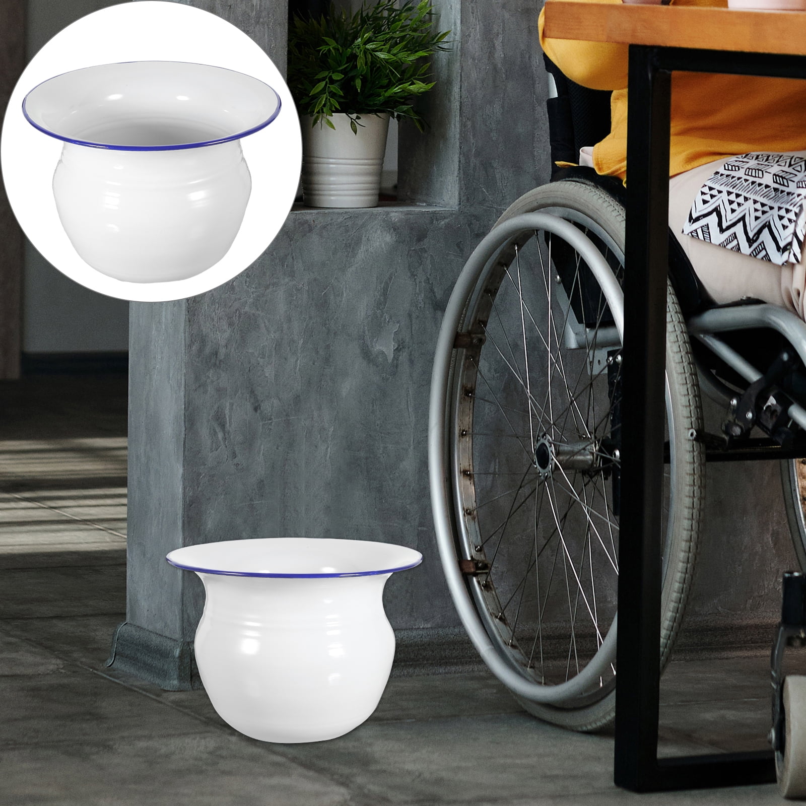 Urinal Bucket Chamber Pot Spittoon Chamber Bucket Metal Bedpan Urinal ...