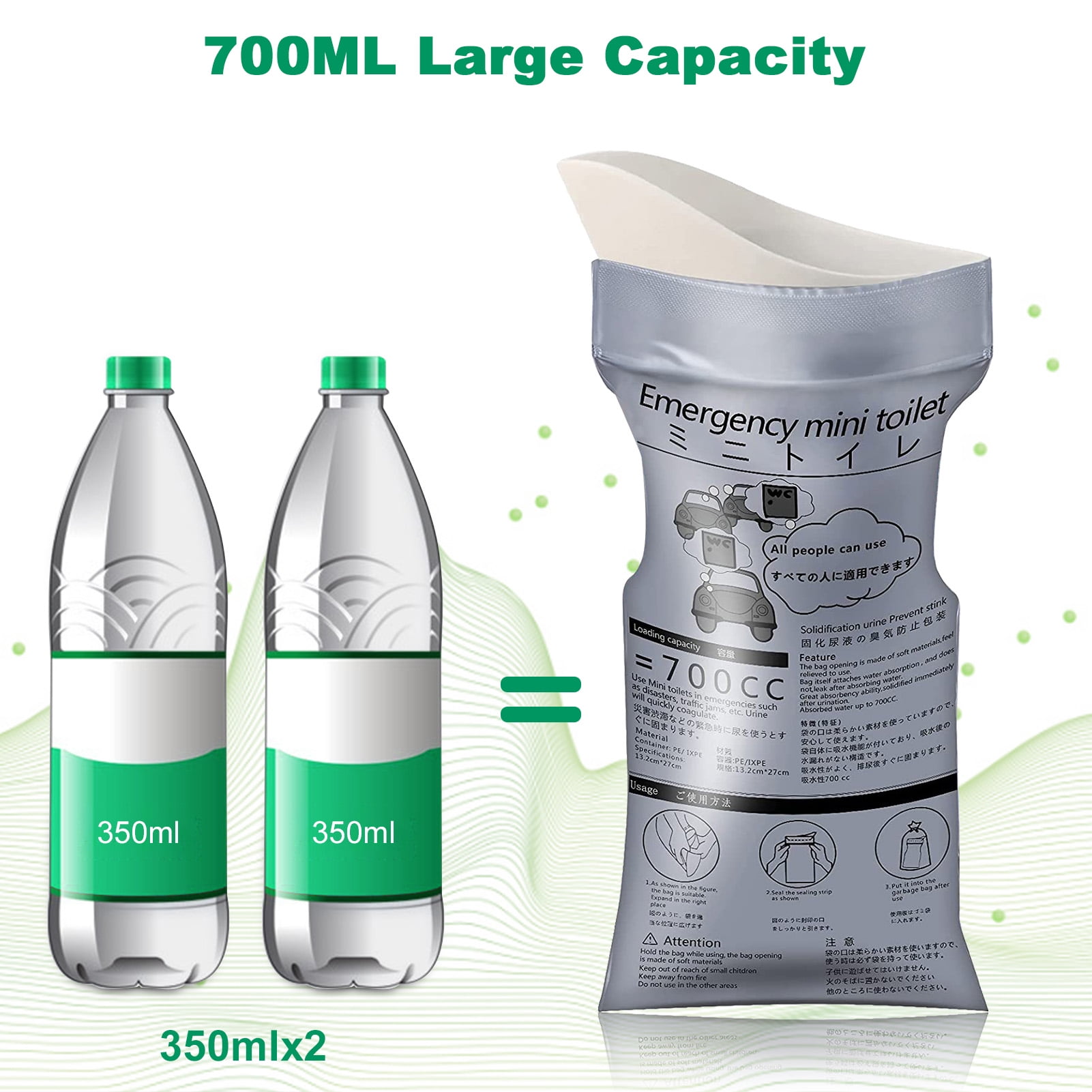 Urinal,Disposable Urine Portable Urine Portable 700ml Urinal Men Women ...
