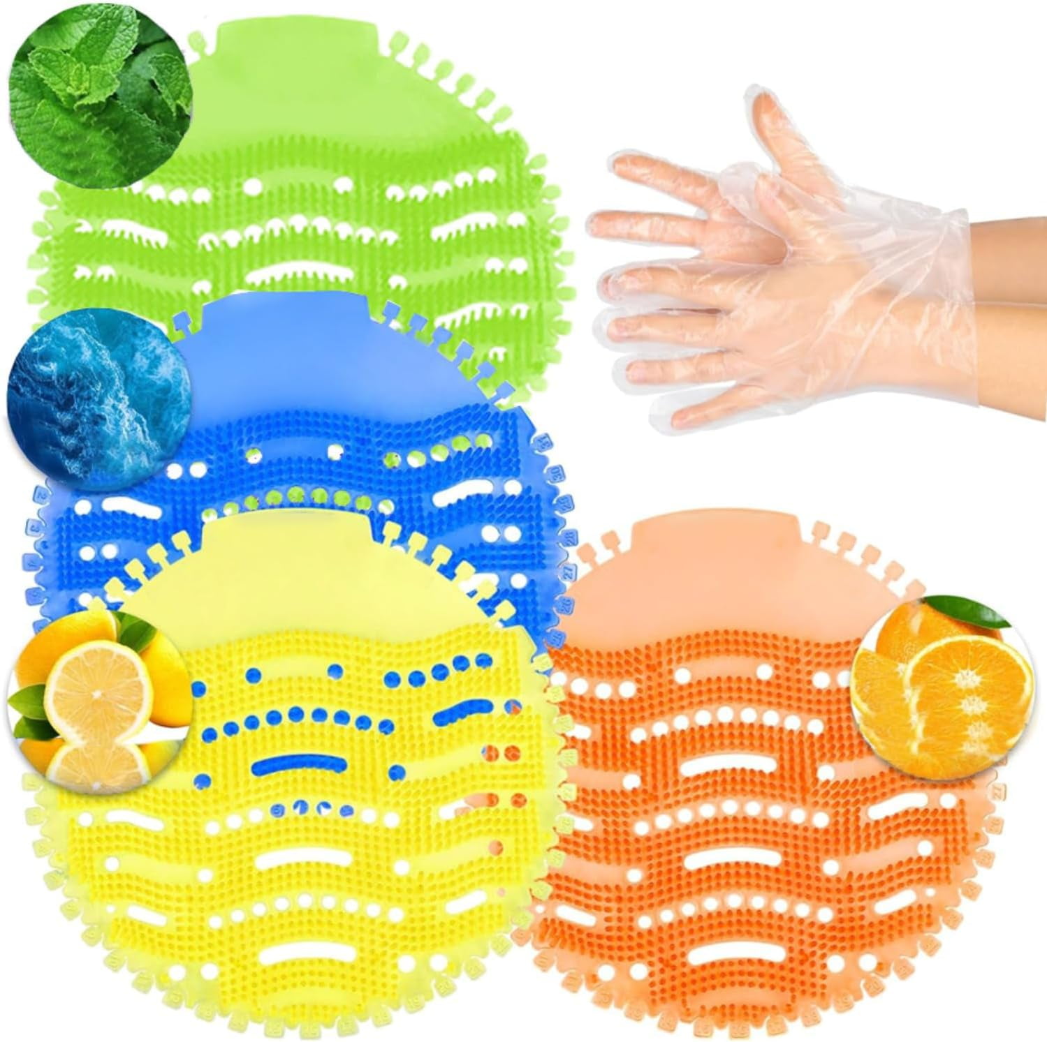 Urinal Screen Deodorizer (24 Pack) - Urinal Cakes - Pads Fresh Anti ...