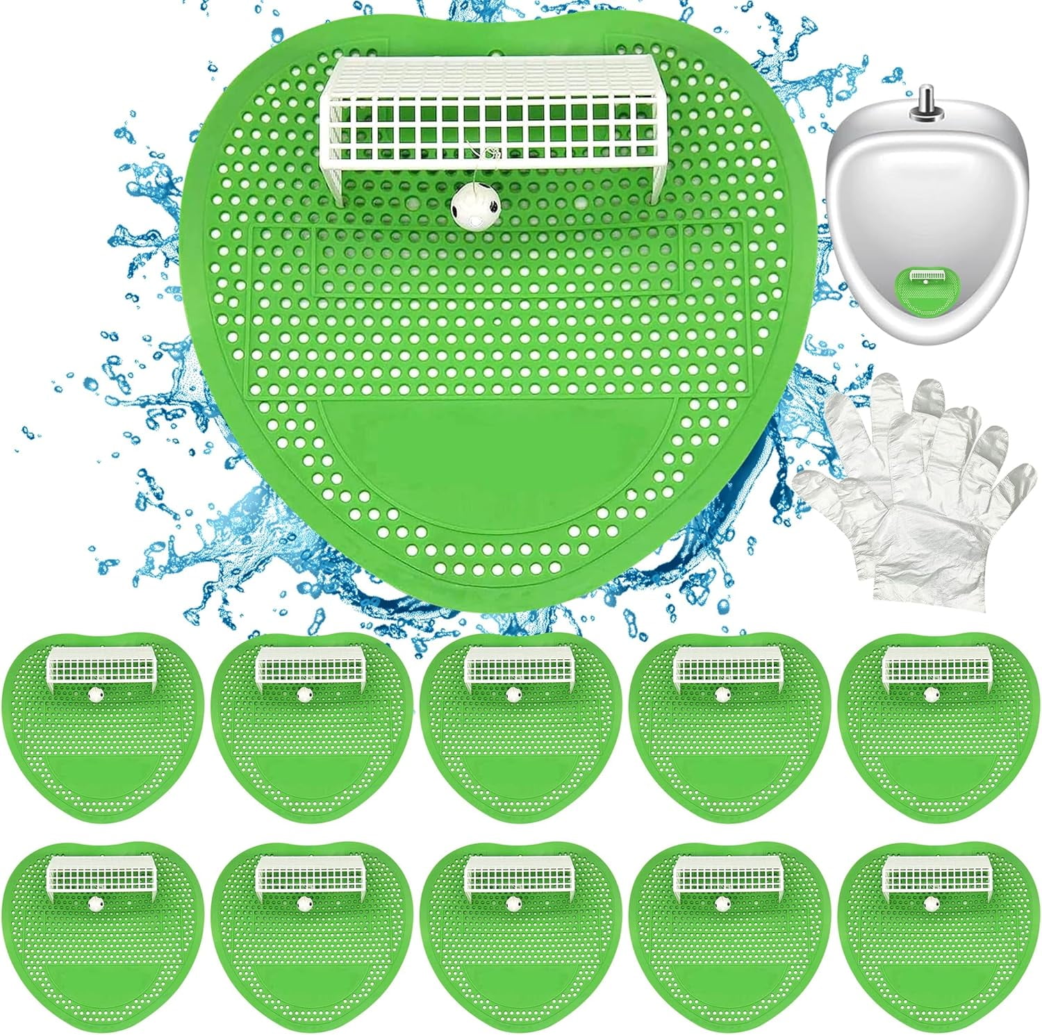 Urinal Screens Deodorizer, 10 Pack Anti-spsh Soccer Shoot Urinal Fresh ...