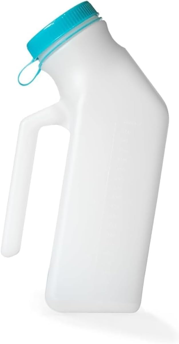 Urinals for Men 1000ml with Spill Proof Pop Cap Lid, Plastic Pee ...