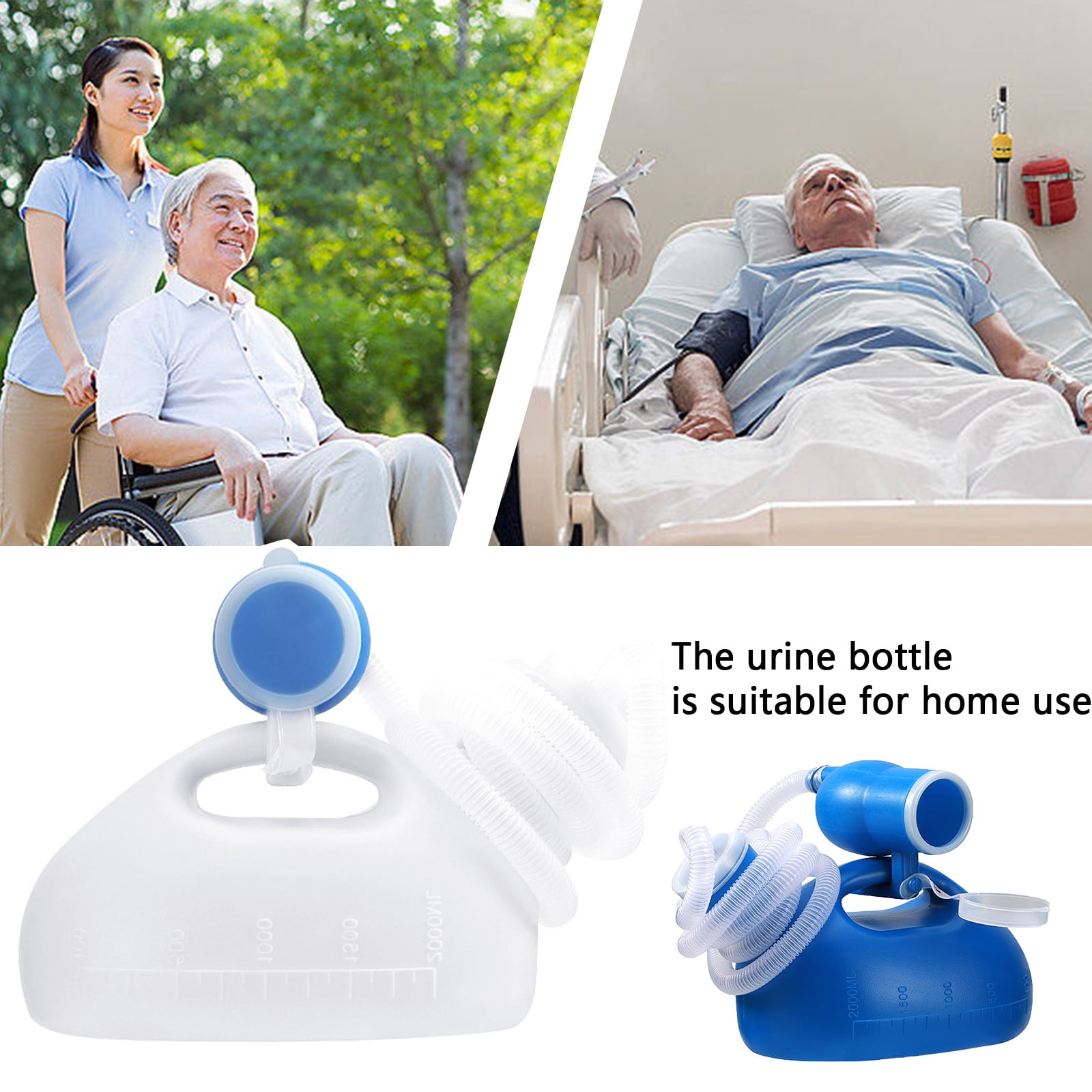 Urinals for Men,2000ml Urine Bottle for Men,Male Portable Pee Bottle,4 ...