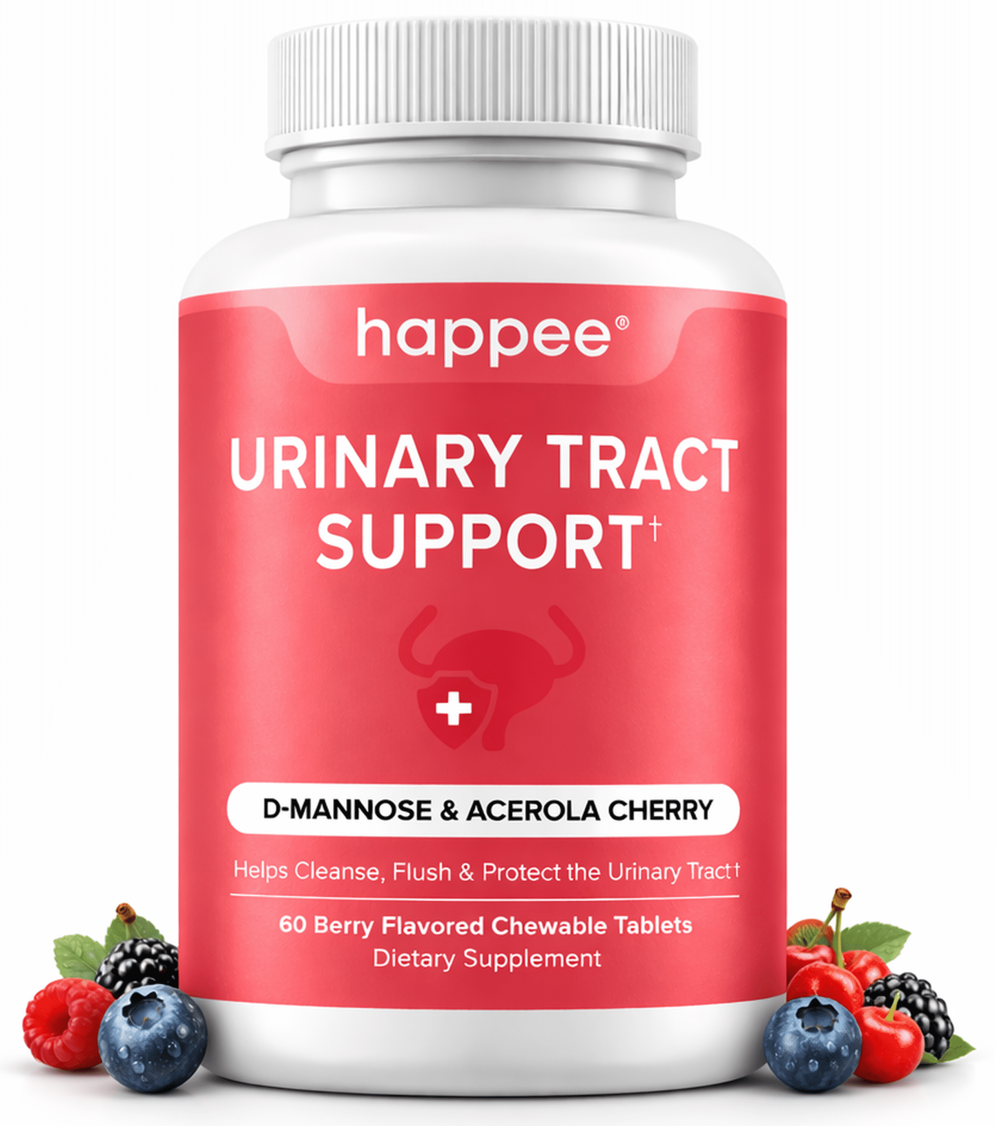 Happee, Urinary Tract Health Supplement, 60 Chewables, D-Mannose 500mg ...