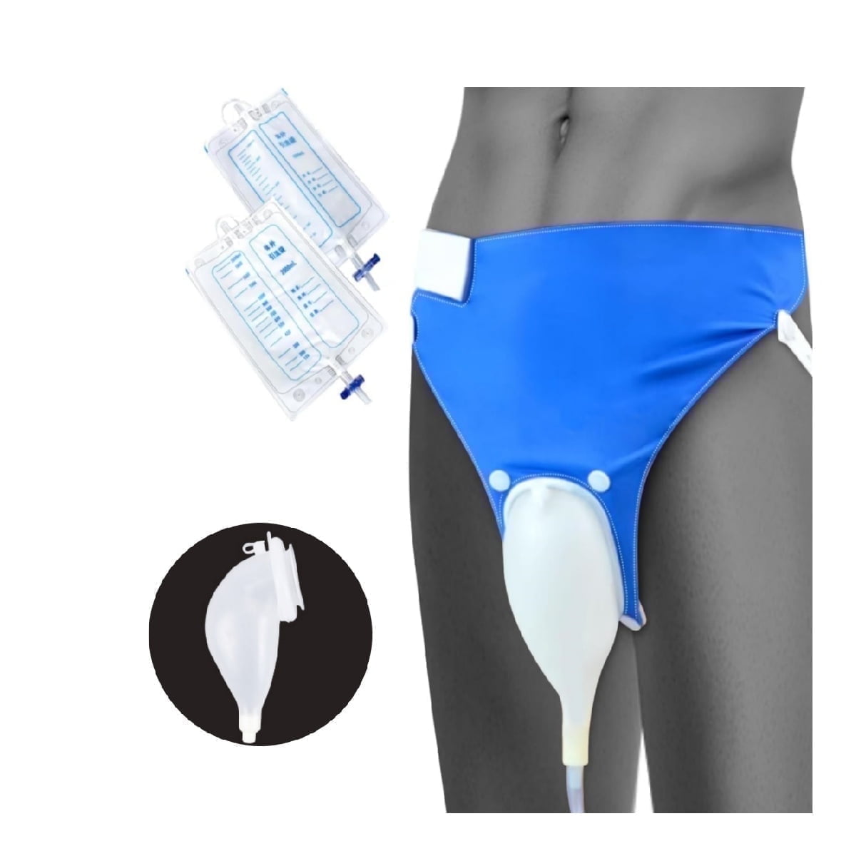 Wearable Urine Pot for Men,Portable Silicone Leak Proof Leg Pee Catheter Holder for Men ...