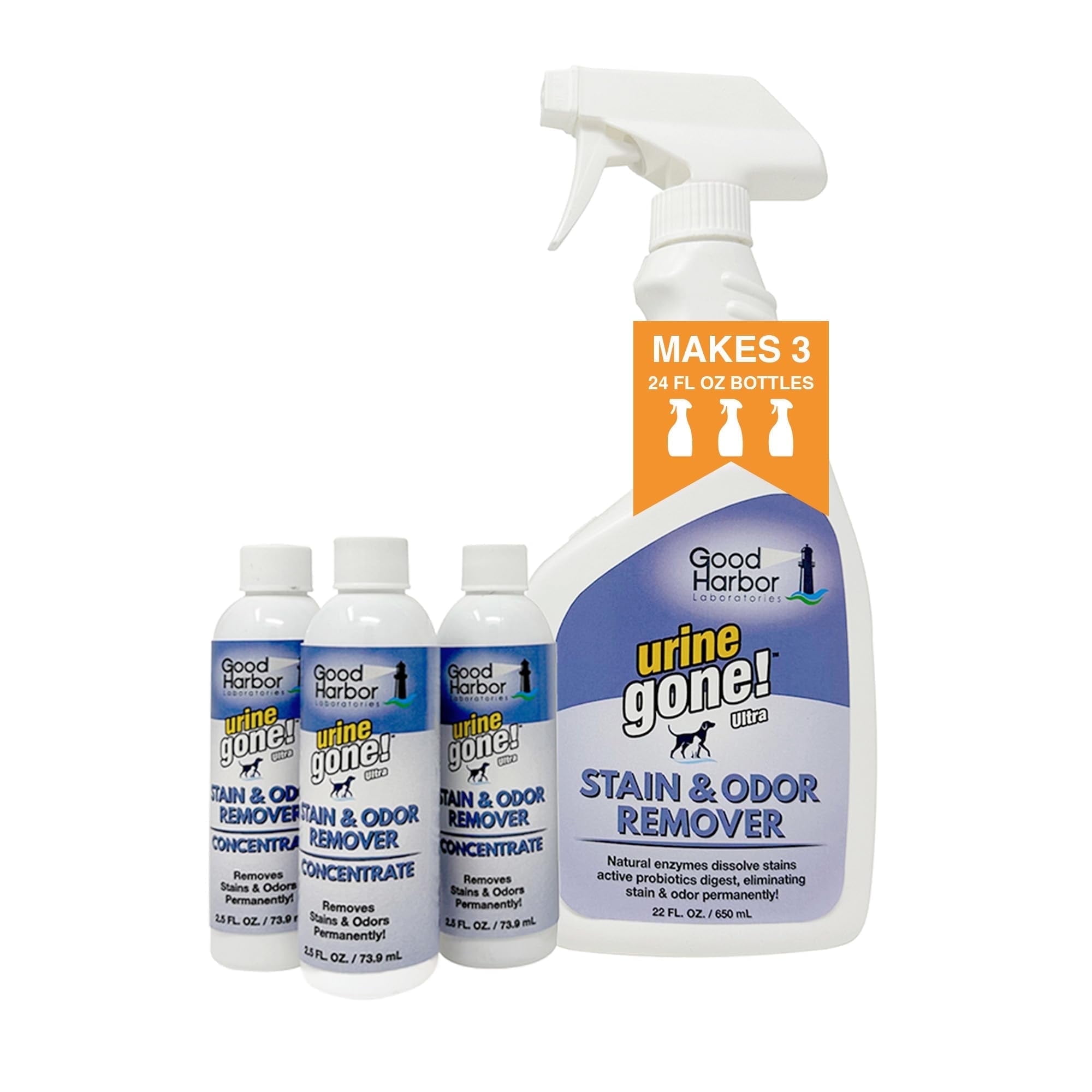 Urine Gone Ultra Stain and Odor Remover, Enzymatic Cleaner for Carpet ...
