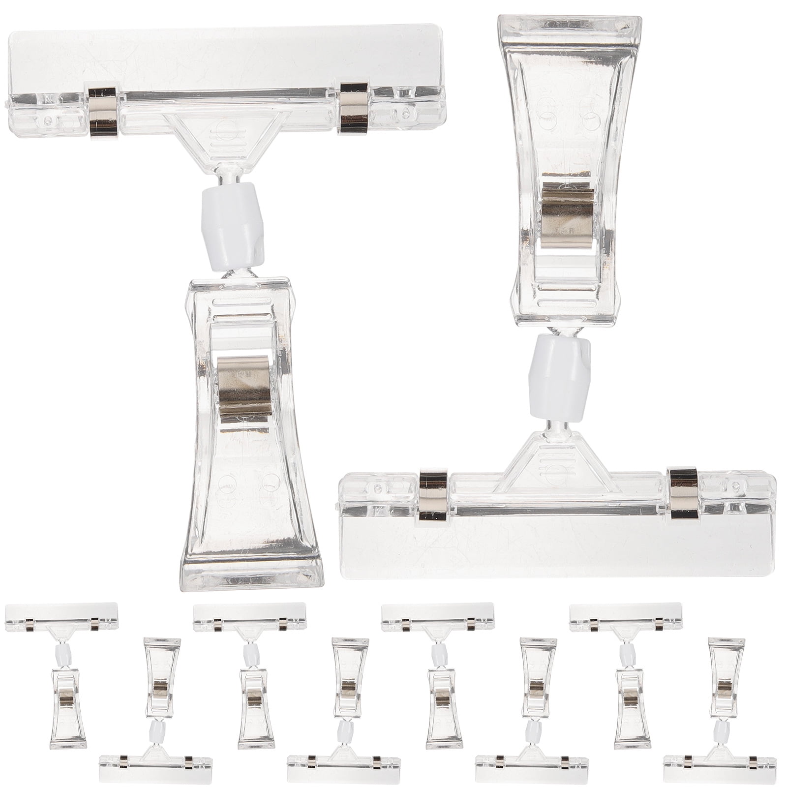 Urive 10pcs Double Sided Clip Card Stand Message Clip Tag Double Head ...