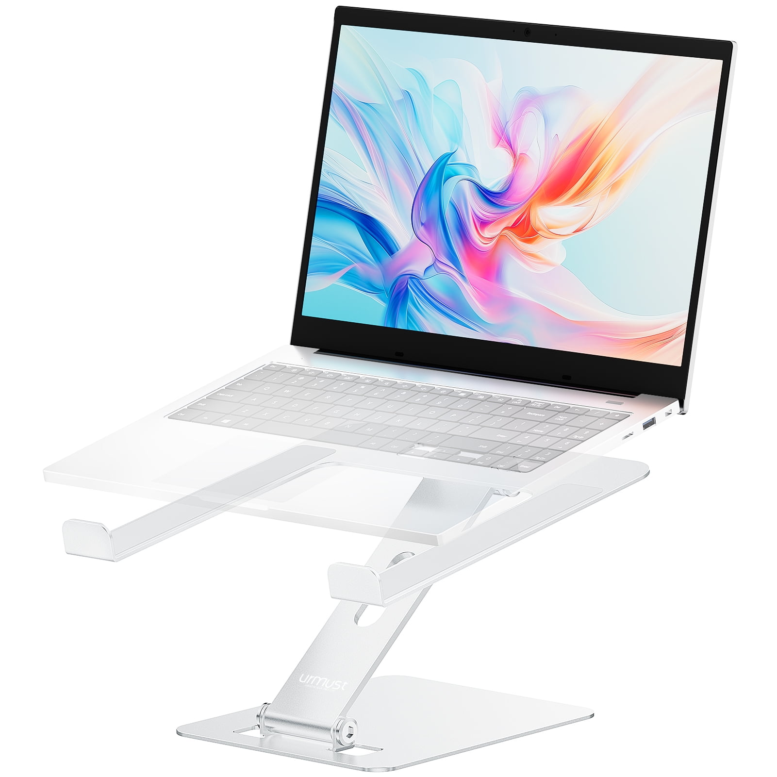Urmust Adjustable Laptop Stand for Desk, Portable Laptop Riser ...