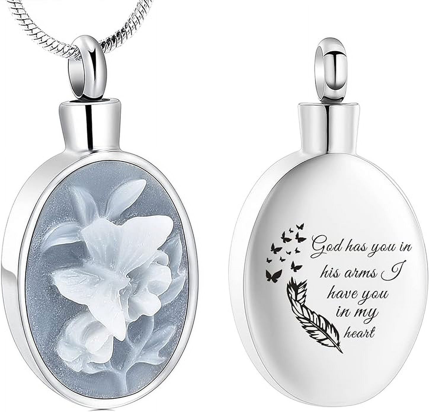 Urn Cremation Jewelry Urn Necklace for Ashes Pendants Butterfly with ...