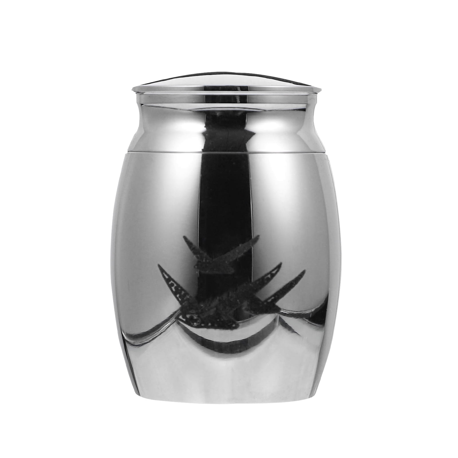 Stainless Steel Pet Cremation Urn for Ashes Storage Small Size Silver ...
