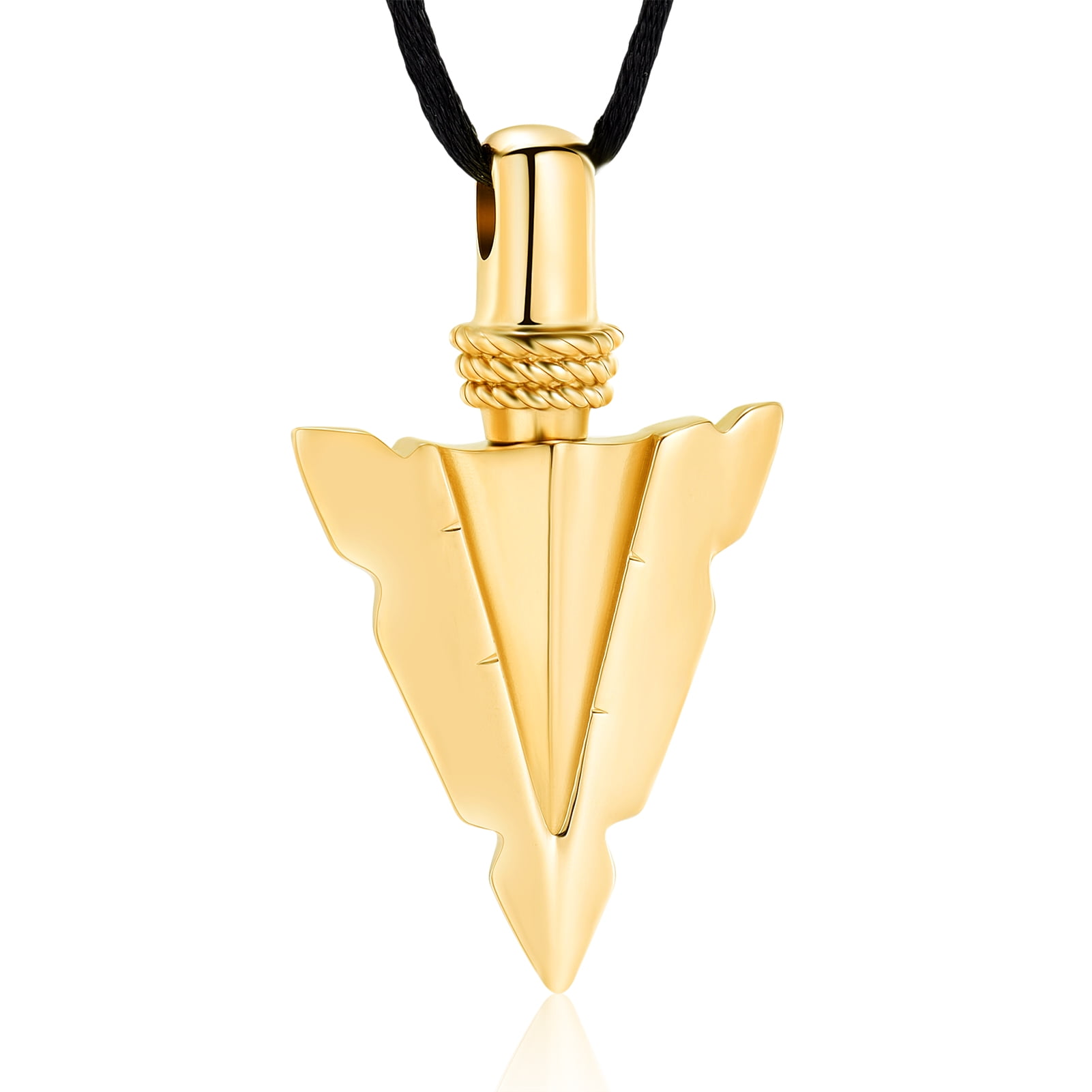 Urn Necklace for Men Arrowhead Cremation Ash Jewelry Memorial Lockets ...