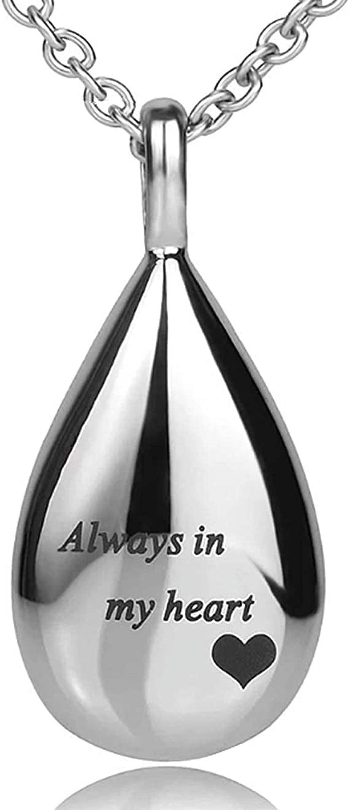 Women's Stainless Steel Waterproof Memorial Pendant Urn Necklace for ...