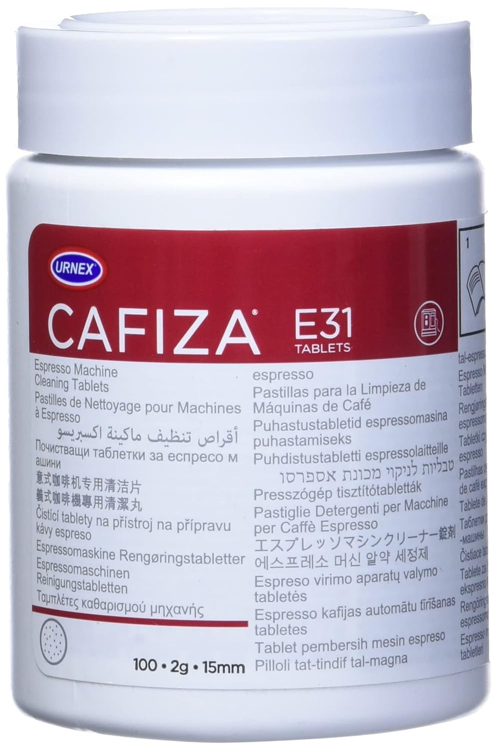 Urnex Cafiza Espresso Machine Cleaning Tablets 100 Tablets - Walmart.com