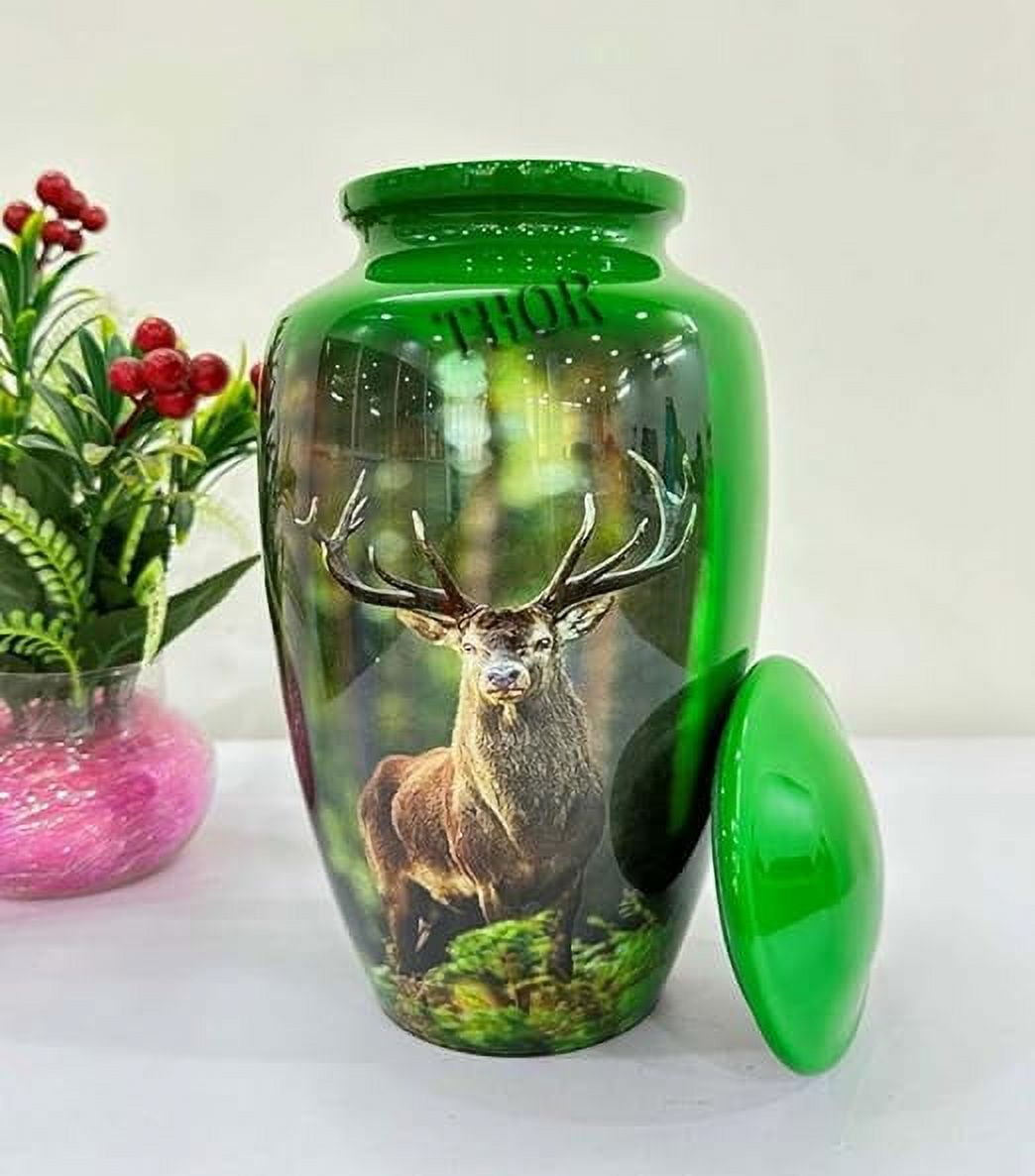 Urns for Ashes - Grazing Deer Adult Handcrafted Deer Print Cremation ...